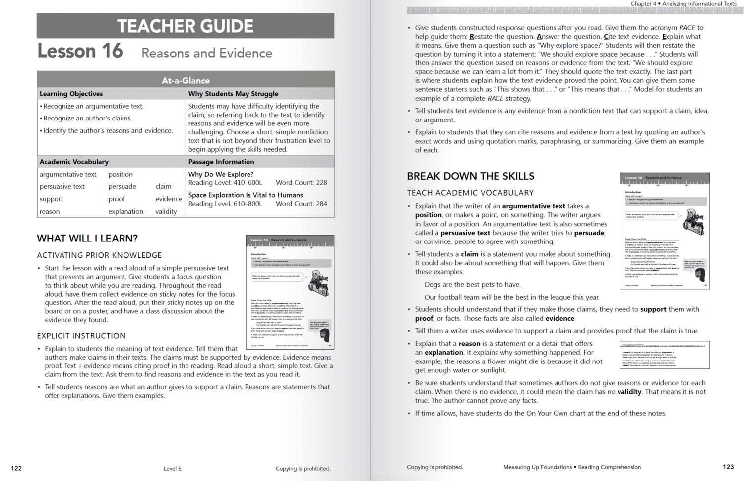 Measuring Up Foundations: Reading Skills & Comprehension
